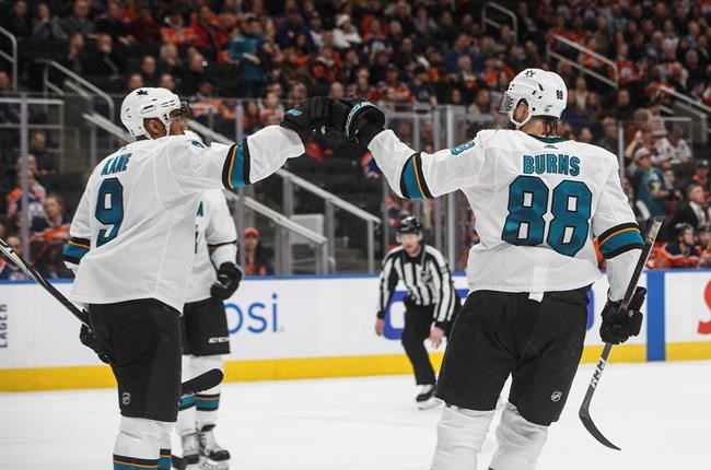 Hockey News - Meier records two goals and an assist as Sharks double up ...