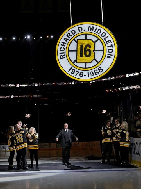 Hockey News - Boston Bruins retire Rick Middleton's No. 16